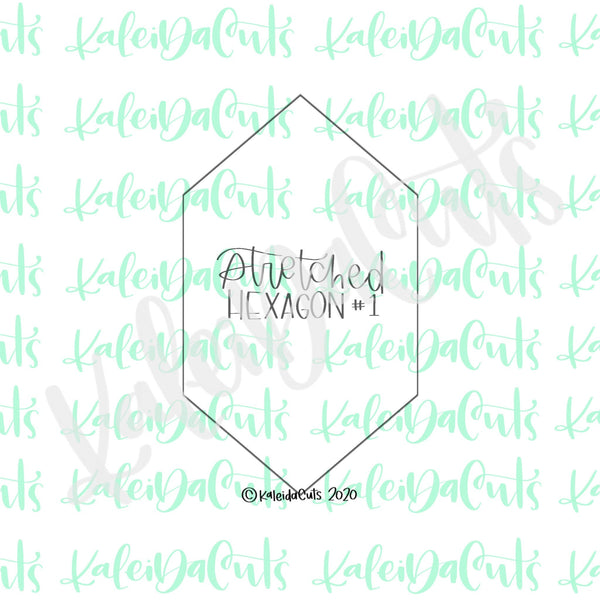 Stretched Hexagon 1 Cookie Cutter - KaleidaCuts