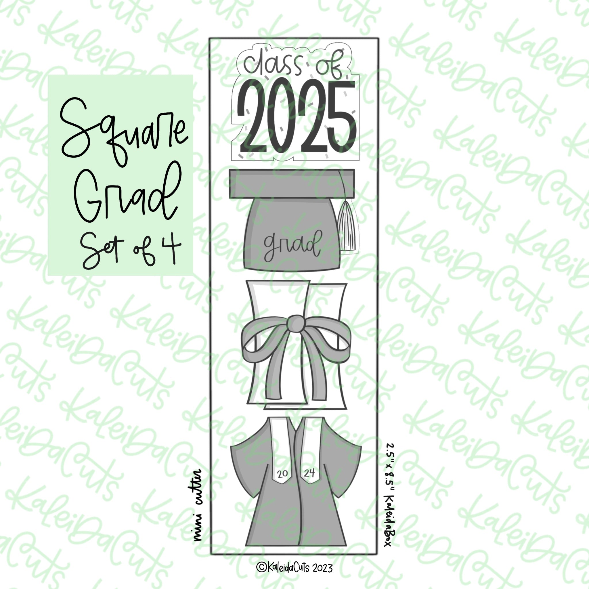 Square Grad Cookie Cutter Set of 4 – KaleidaCuts