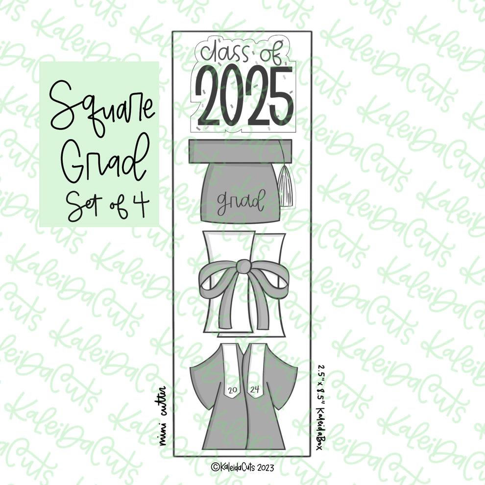 Square Grad Cookie Cutter Set of 4 – KaleidaCuts
