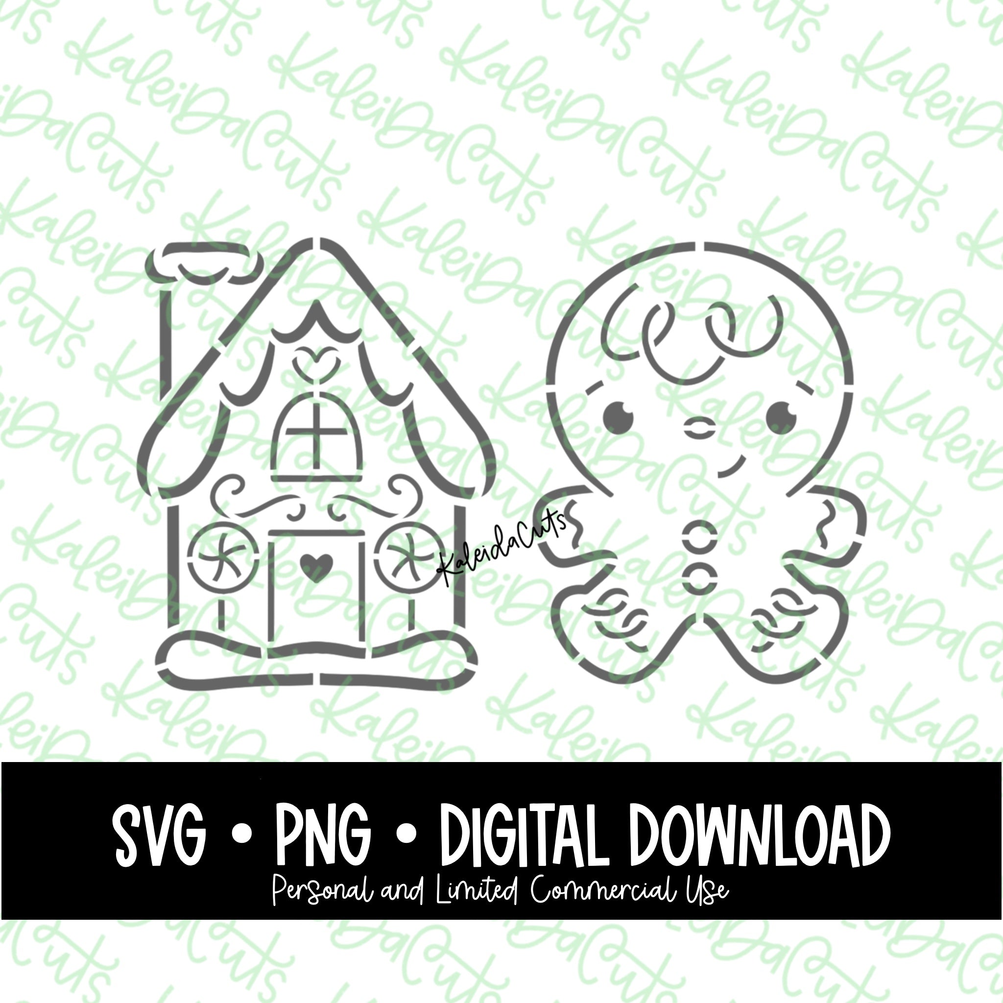PYO Gingy and Gingerbread House Small Digital Download – KaleidaCuts