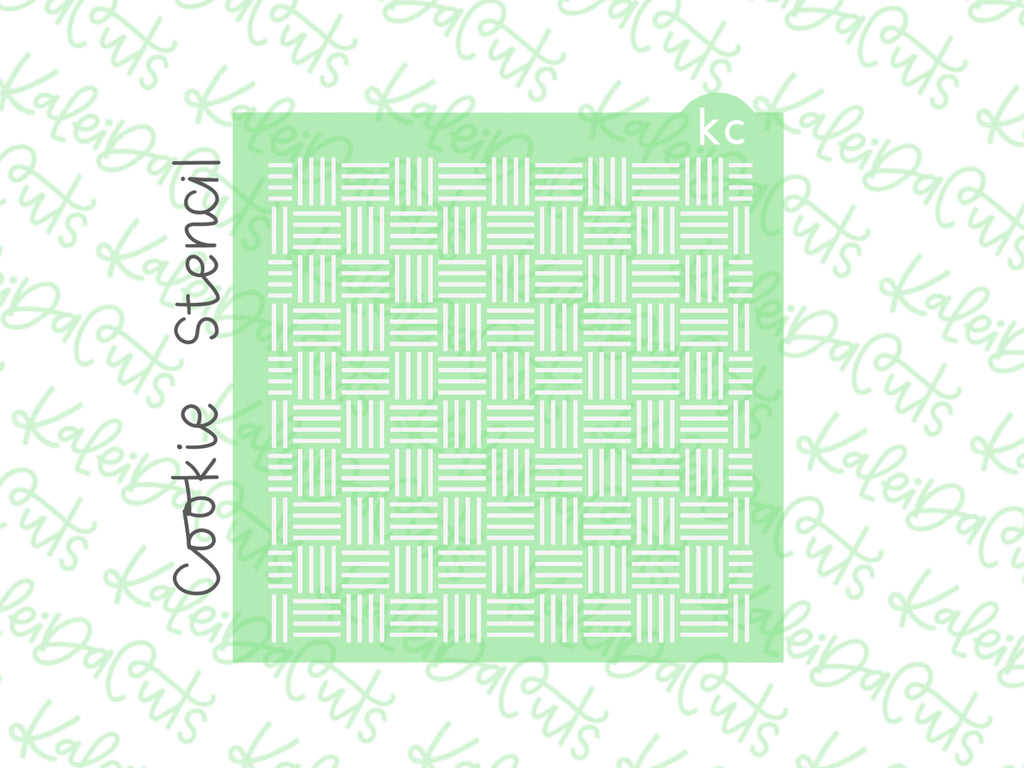 Patchwork Lined Pattern Stencil - KaleidaCuts