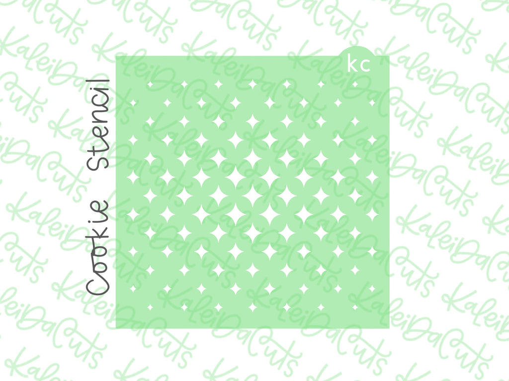 Gradient Twinkle Star Pattern Stencil - KaleidaCuts