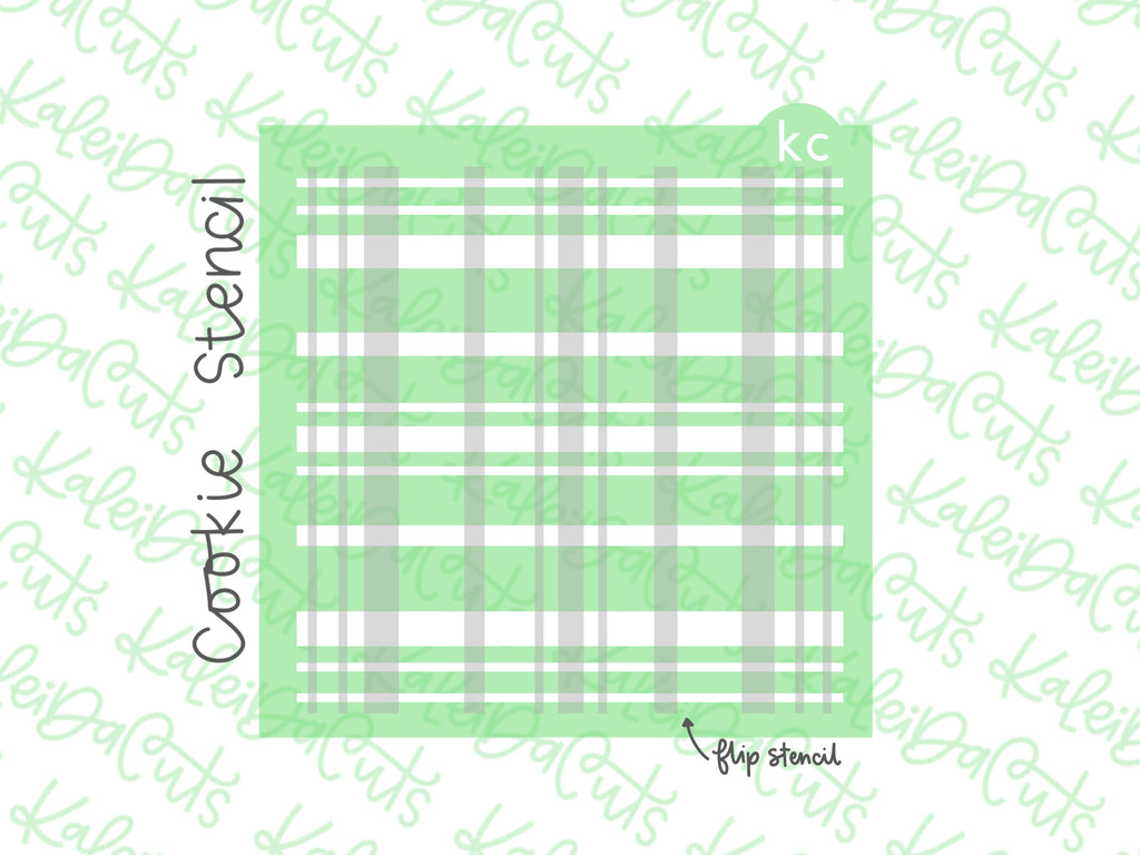 Plaid Pattern Stencil - KaleidaCuts