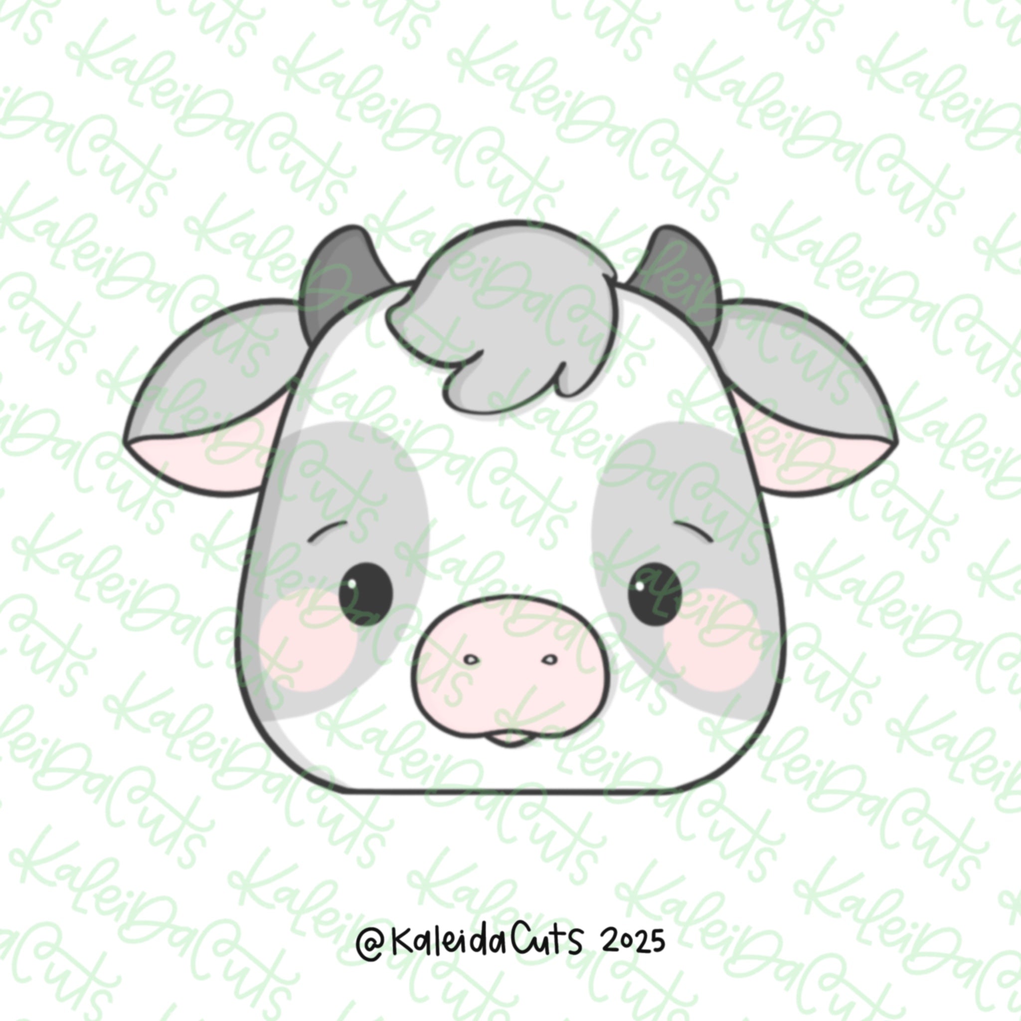 Kawaii Cow Face Cookie Cutter – KaleidaCuts