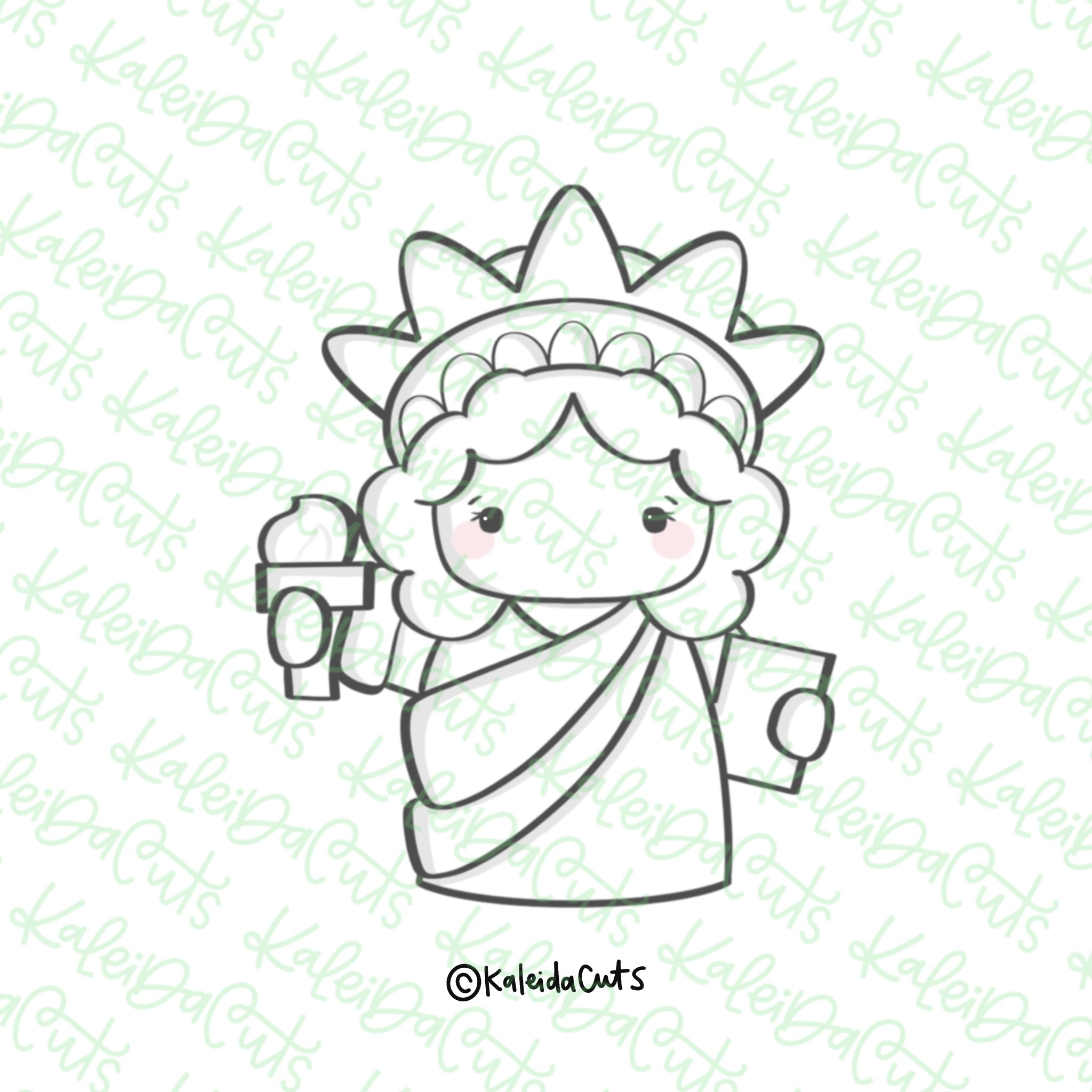 Lady Liberty Cookie Cutter – KaleidaCuts