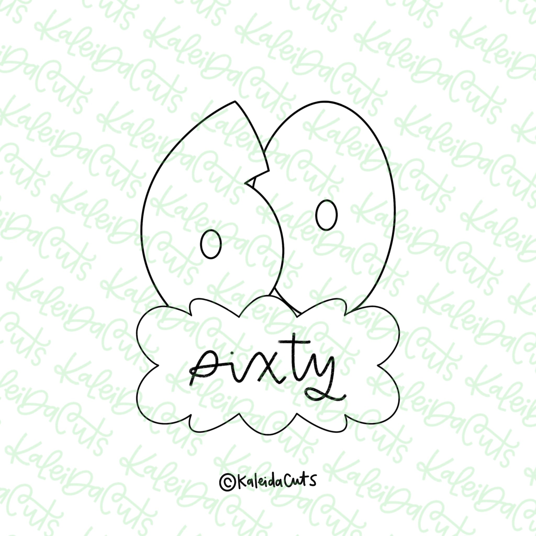 Nancy Sixty Cookie Cutter – KaleidaCuts