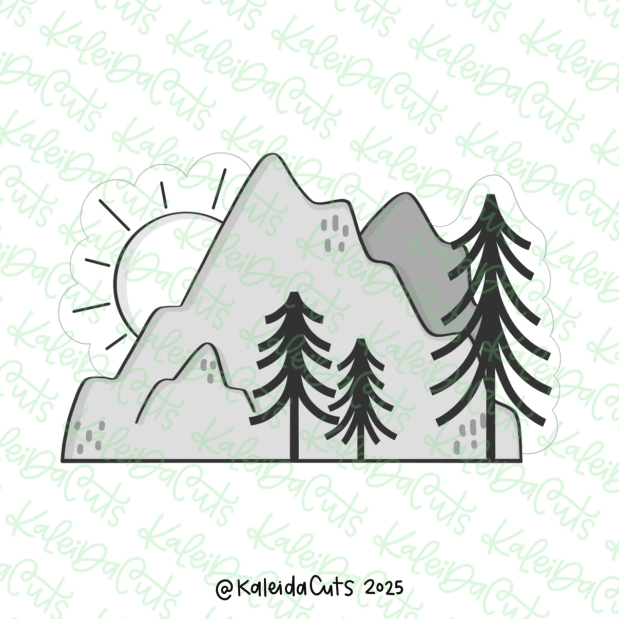 Mountains Landscape Cookie Cutter – KaleidaCuts