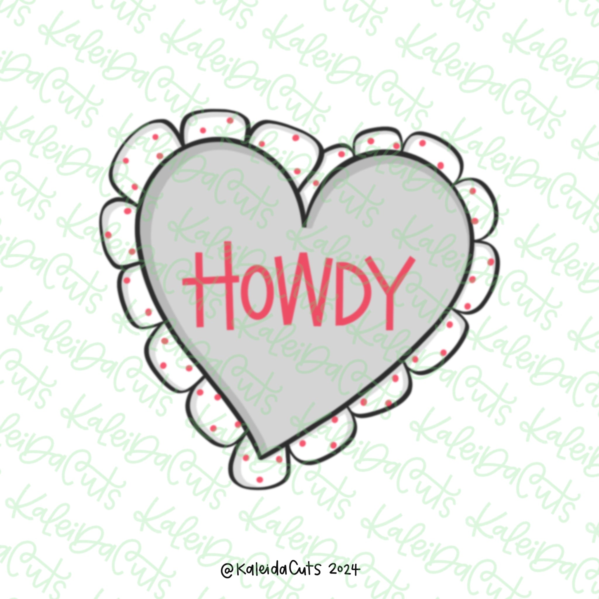 Howdy Heart Cookie Cutter – KaleidaCuts