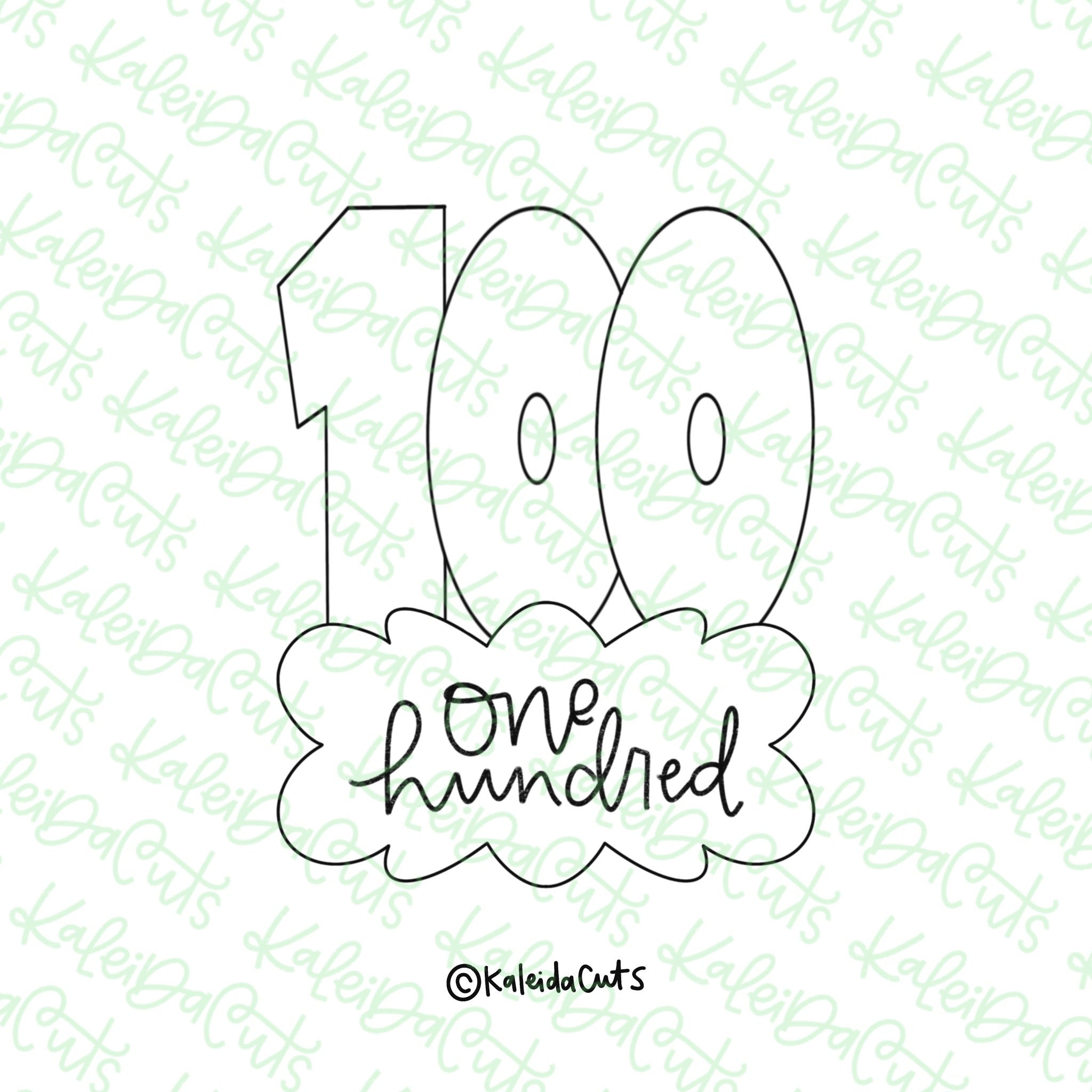 Nancy One Hundred Cookie Cutter – KaleidaCuts