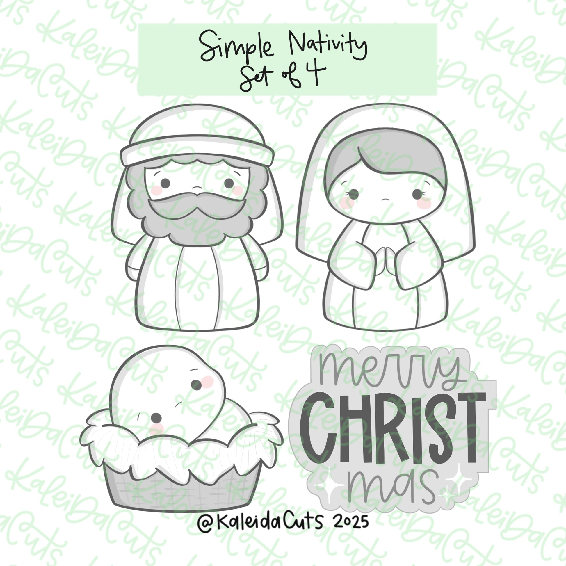 Simple Nativity Cookie Cutters Set of 4 – KaleidaCuts