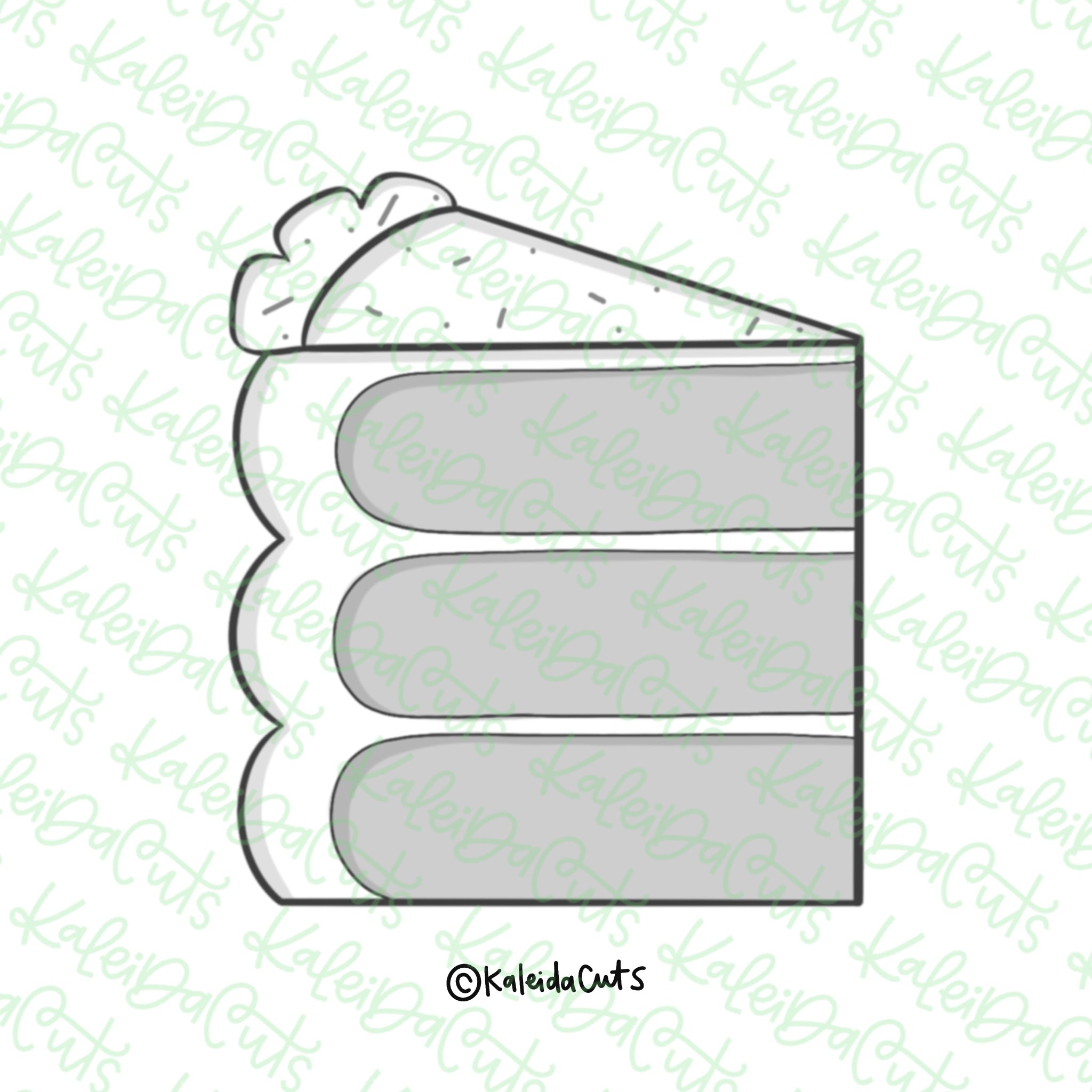 Square Birthday Cake Slice Cookie Cutter – KaleidaCuts