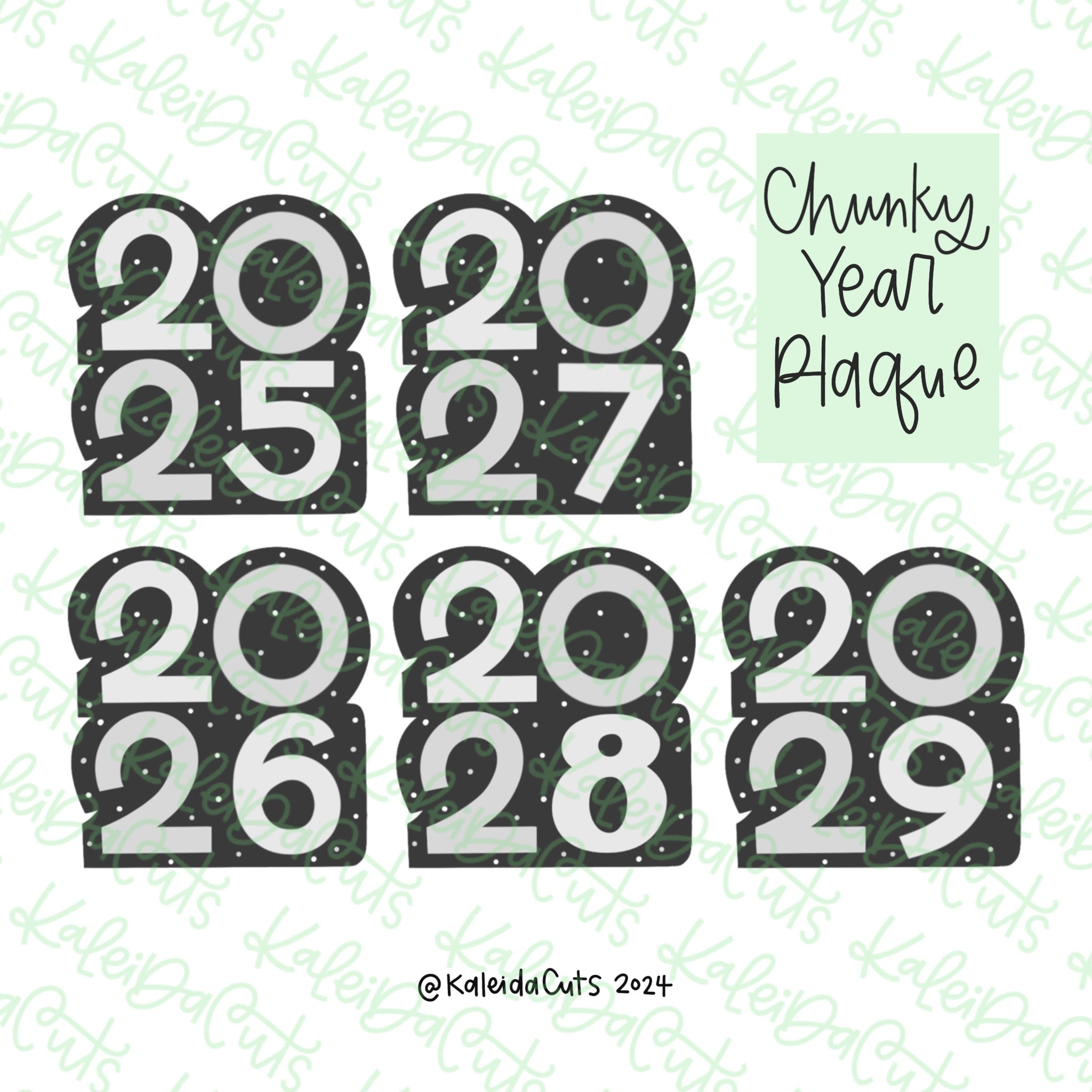 Chunky Year Plaque Cookie Cutter – KaleidaCuts