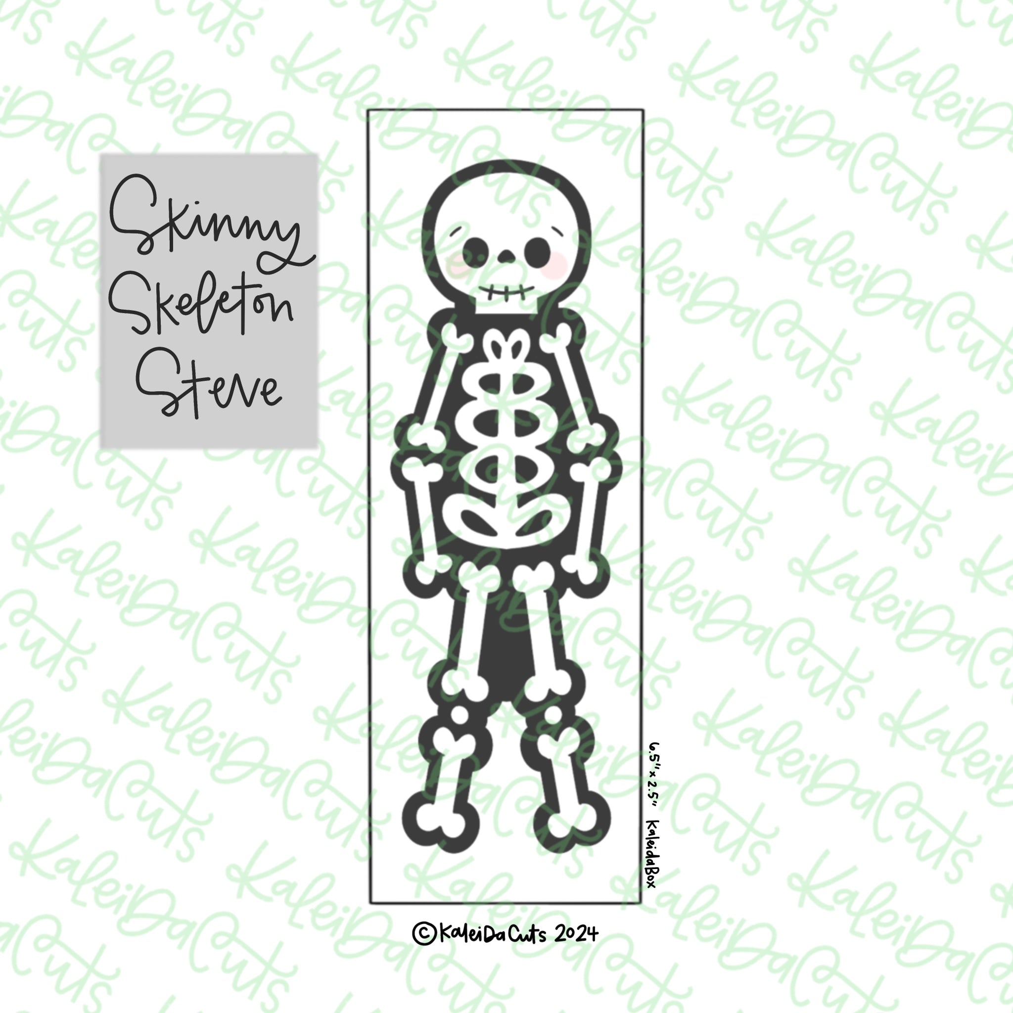 Skinny Skeleton Steve Cookie Cutter – KaleidaCuts