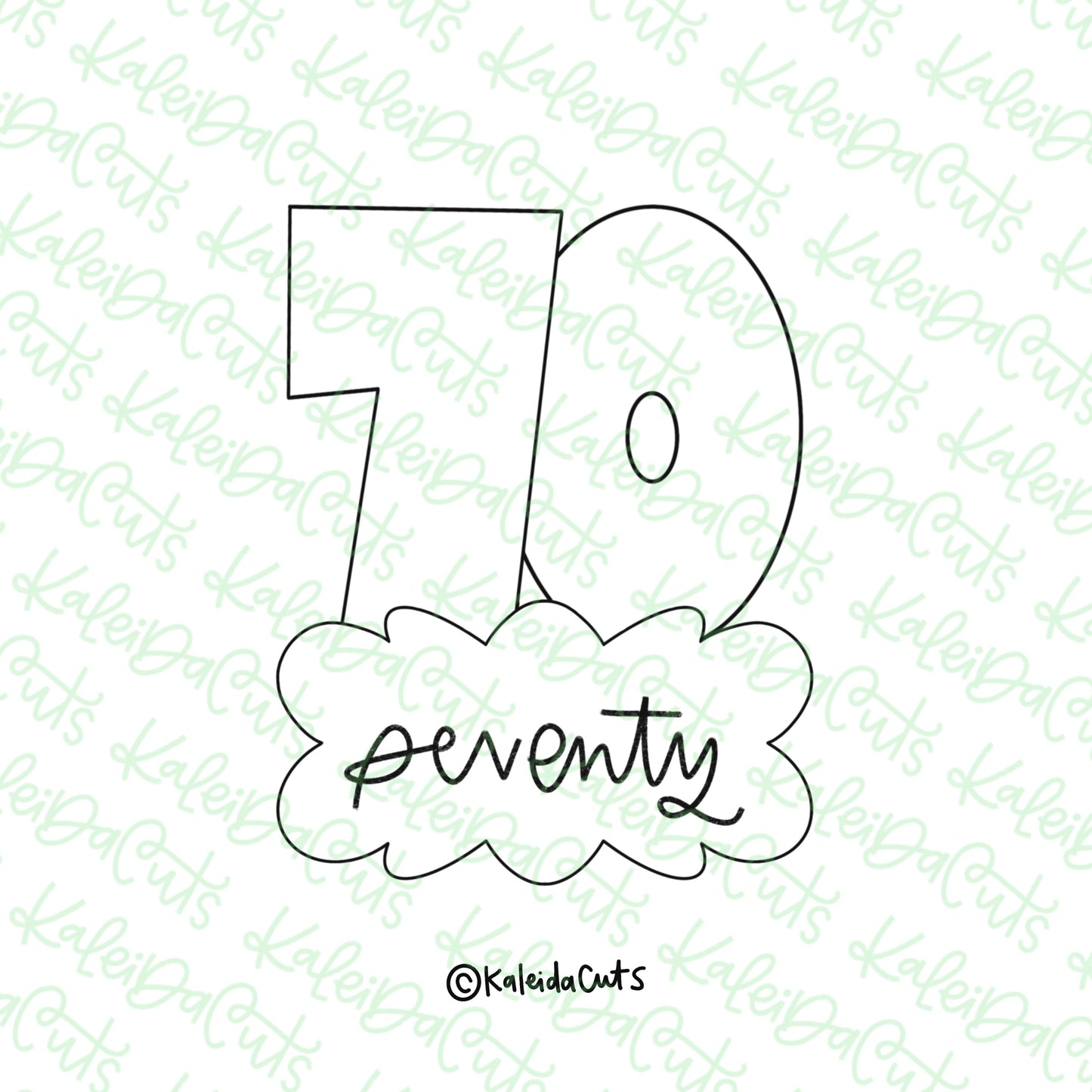 Nancy Seventy Cookie Cutter – KaleidaCuts