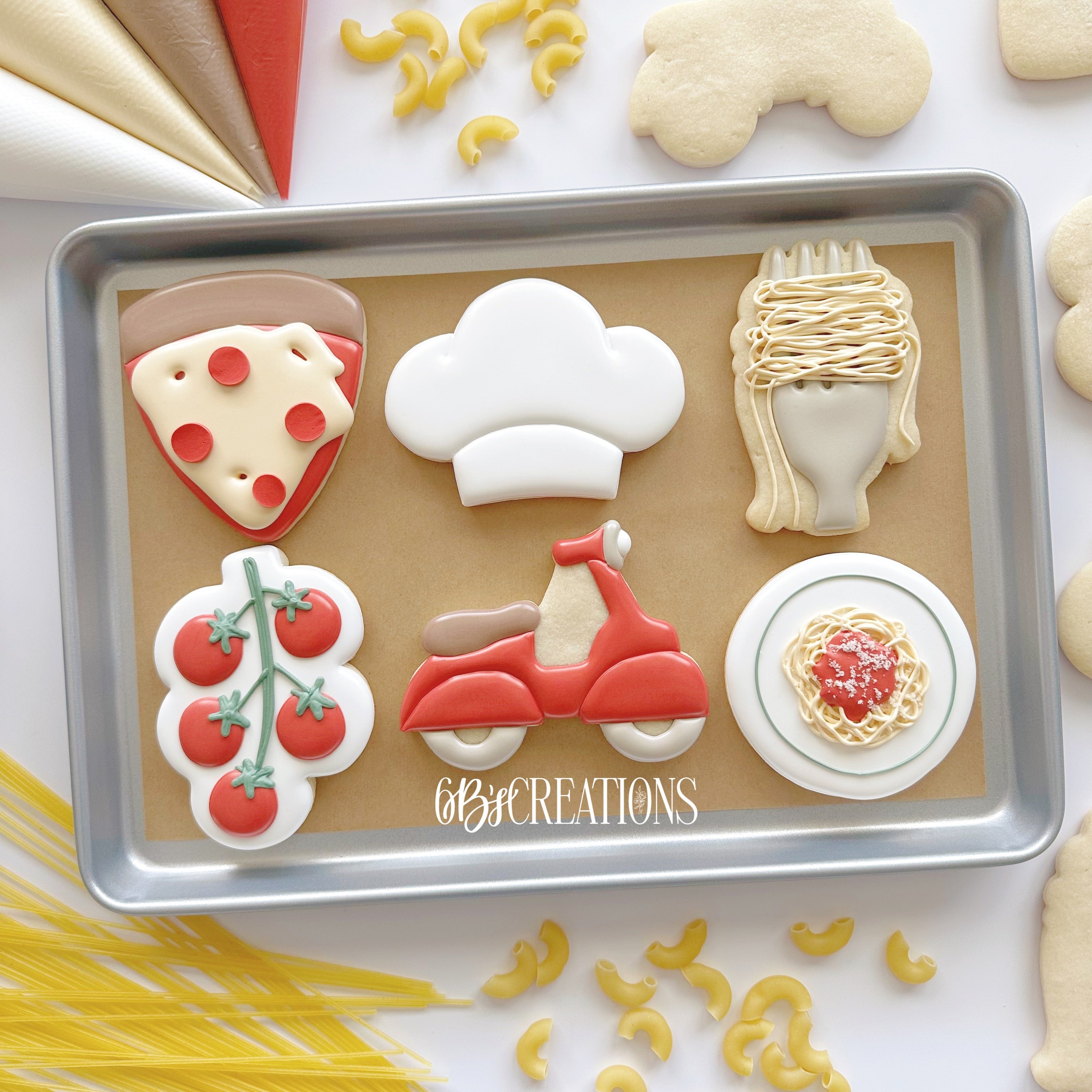 6 B's Creations (Teaching Partners) Taste of Italy Cookie Cutters Set ...