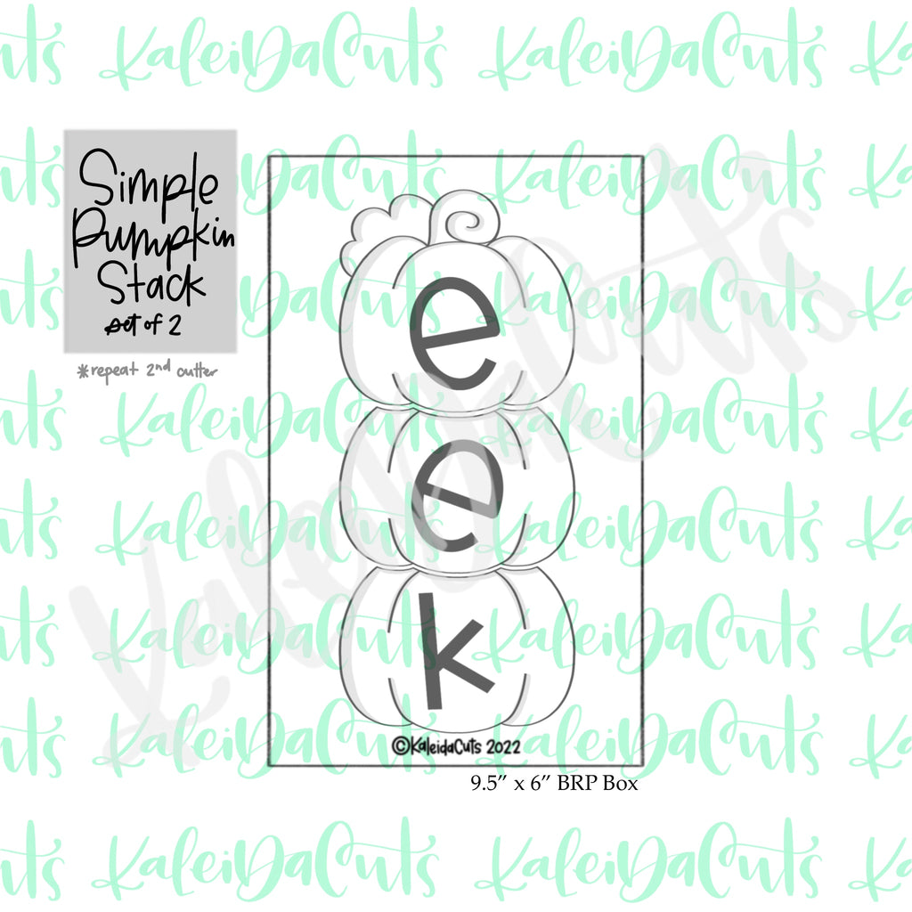 Simple Pumpkin Stack Set of 2 Cookie Cutters - KaleidaCuts