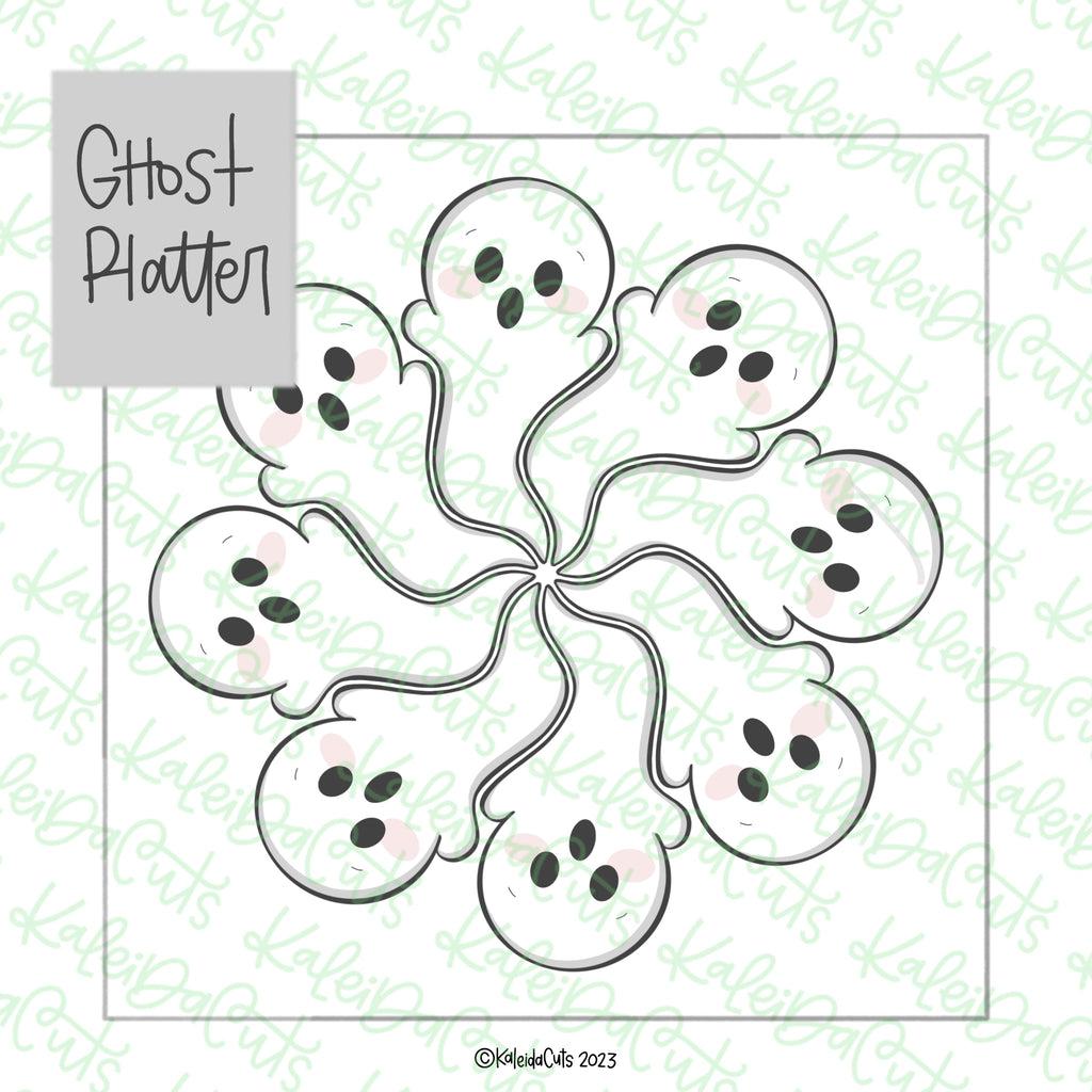Ghost Platter Cookie Cutter - KaleidaCuts