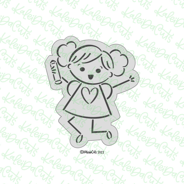School Girl PYO Cookie Cutter - KaleidaCuts