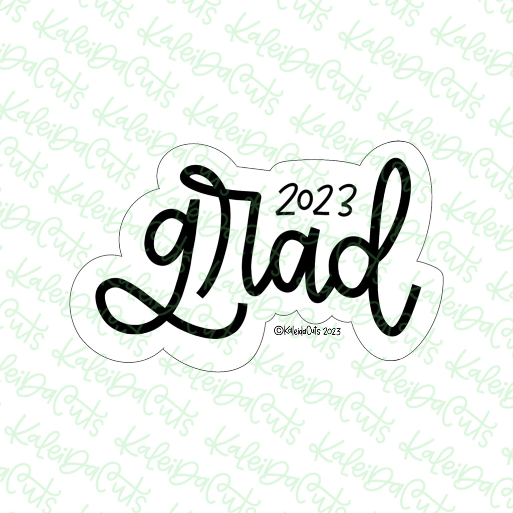 Grad Script Cookie Cutter - KaleidaCuts