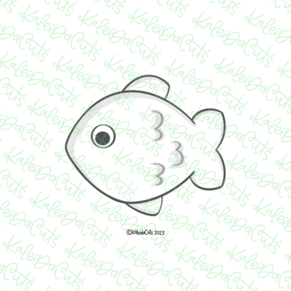 Fishing Fish Cookie Cutter - KaleidaCuts