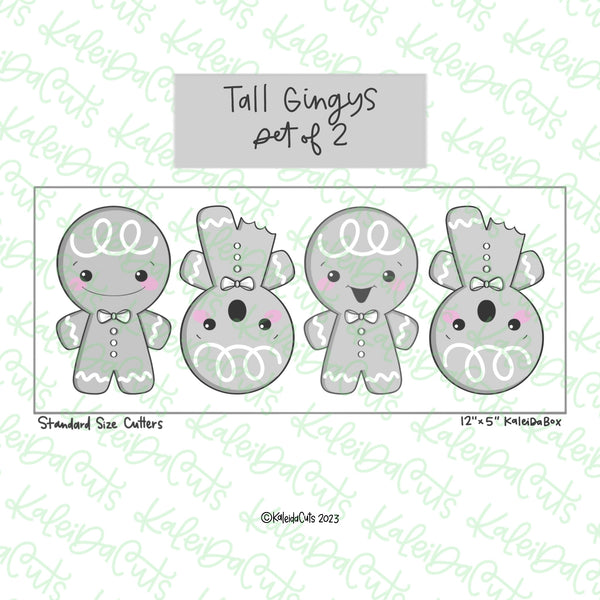 Tall Gingys Cookie Cutter Set of 2 - KaleidaCuts