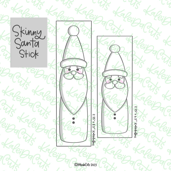Skinny Santa Stick Cookie Cutter - KaleidaCuts