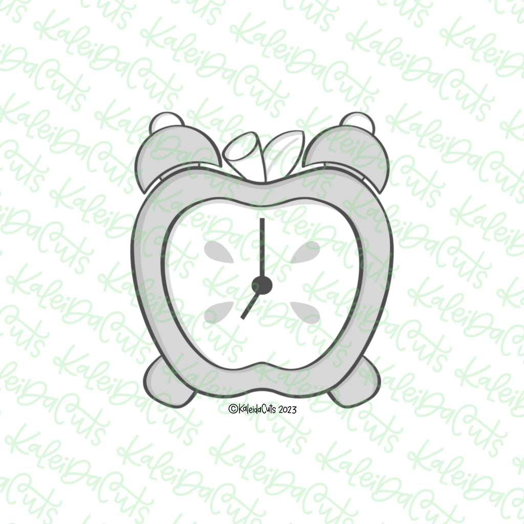Apple Clock Cookie Cutter - KaleidaCuts