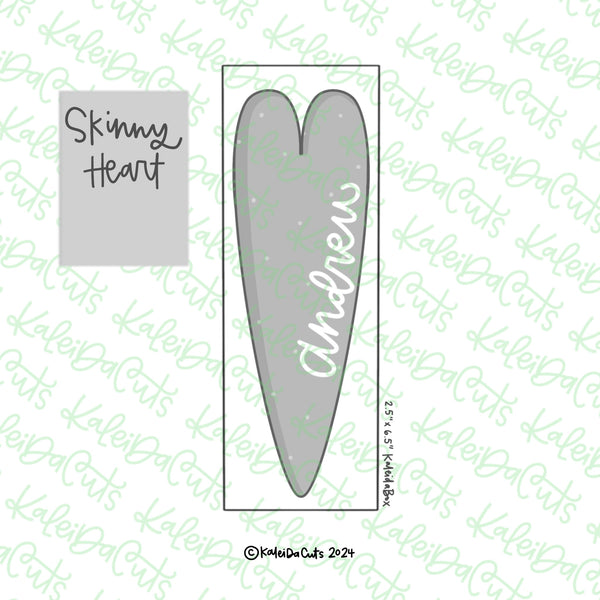 Skinny Heart Cookie Cutter - KaleidaCuts