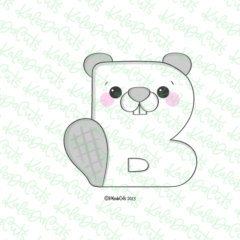 B- Beaver Cookie Cutter - KaleidaCuts