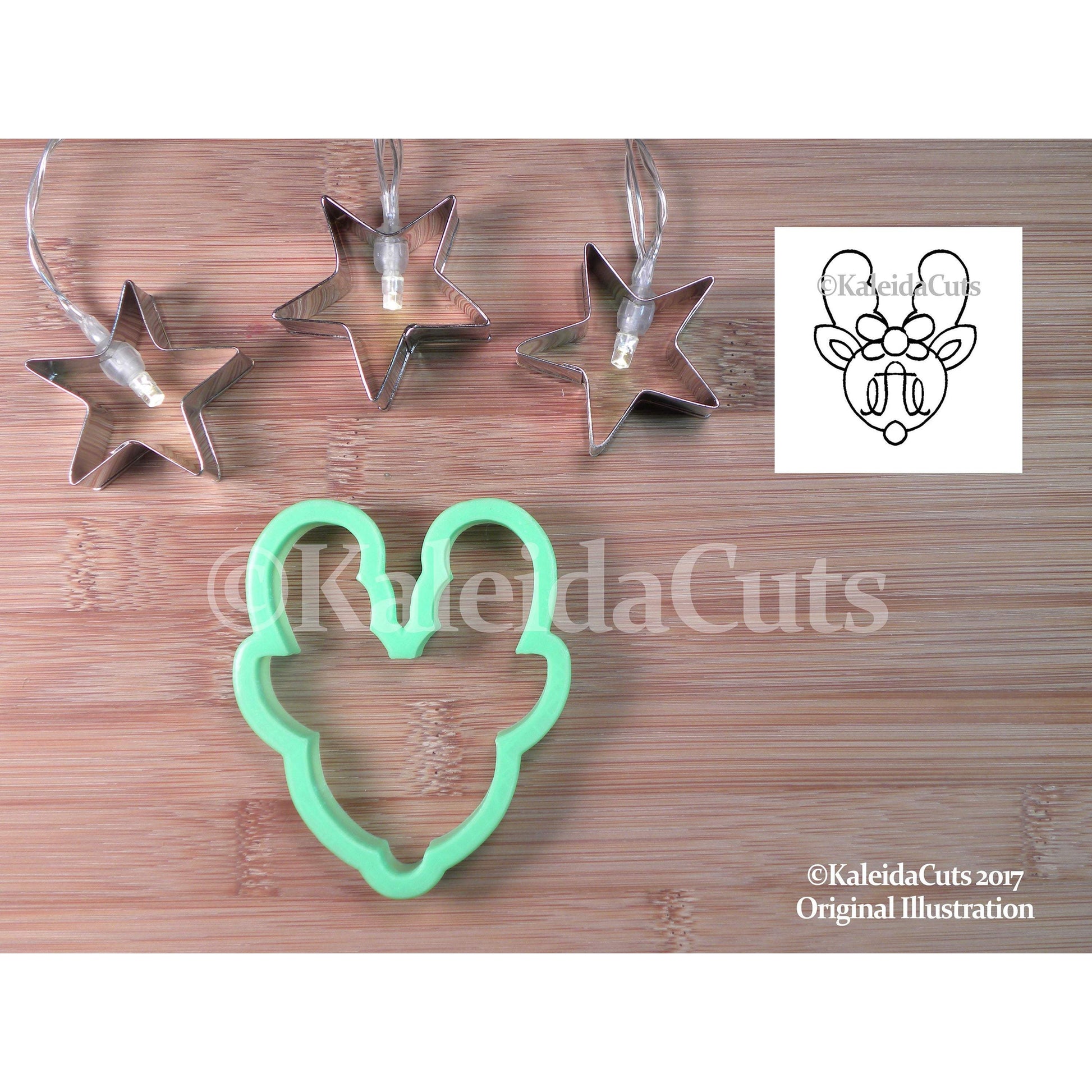Reindeer Monogram Cookie Cutter – KaleidaCuts