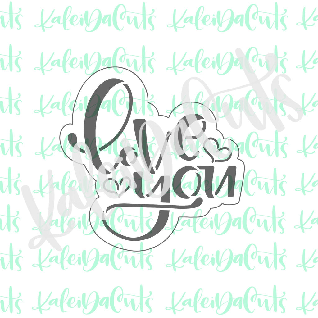Love You Lettering Cookie Cutter - KaleidaCuts