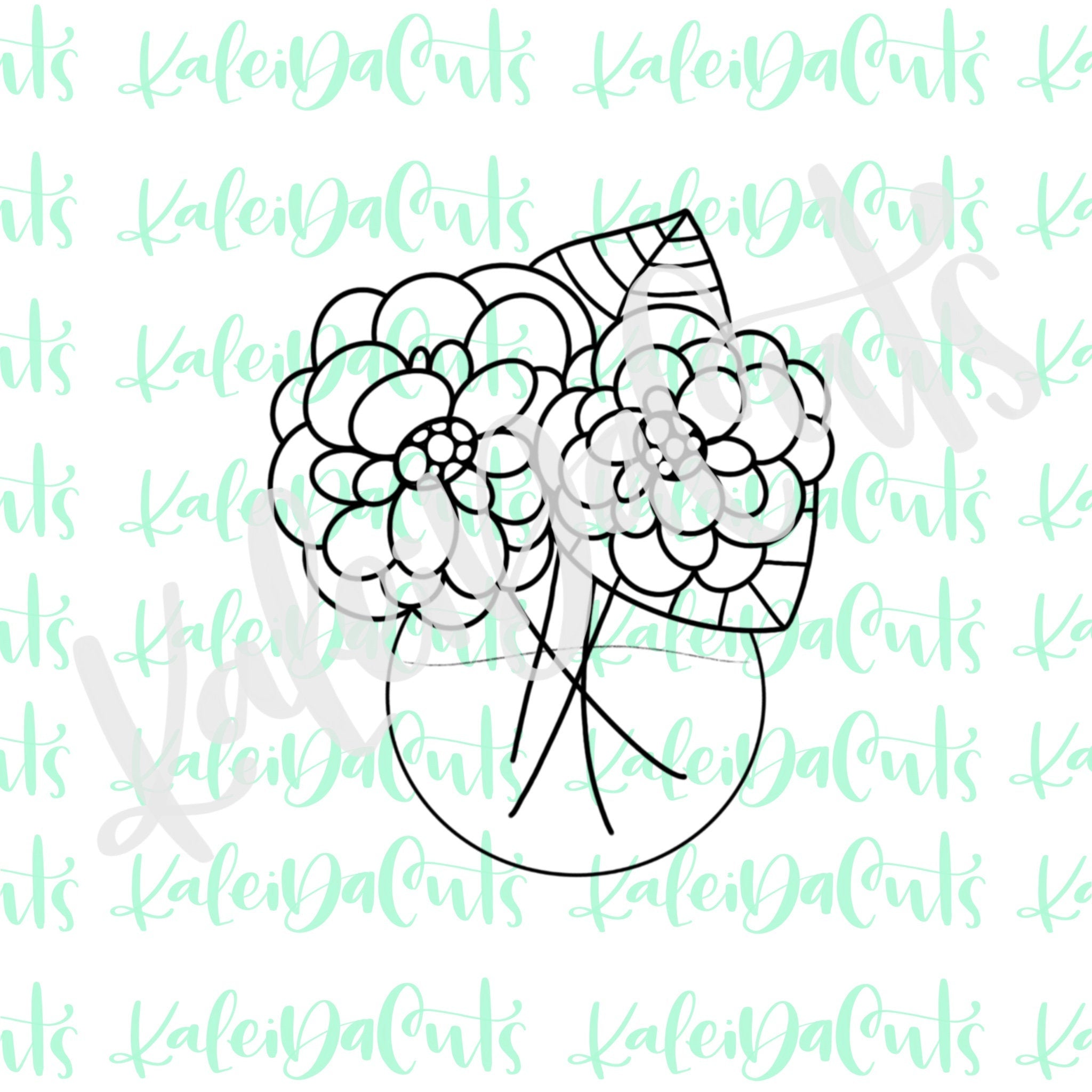 Hydrangea Vase Cookie Cutter – KaleidaCuts
