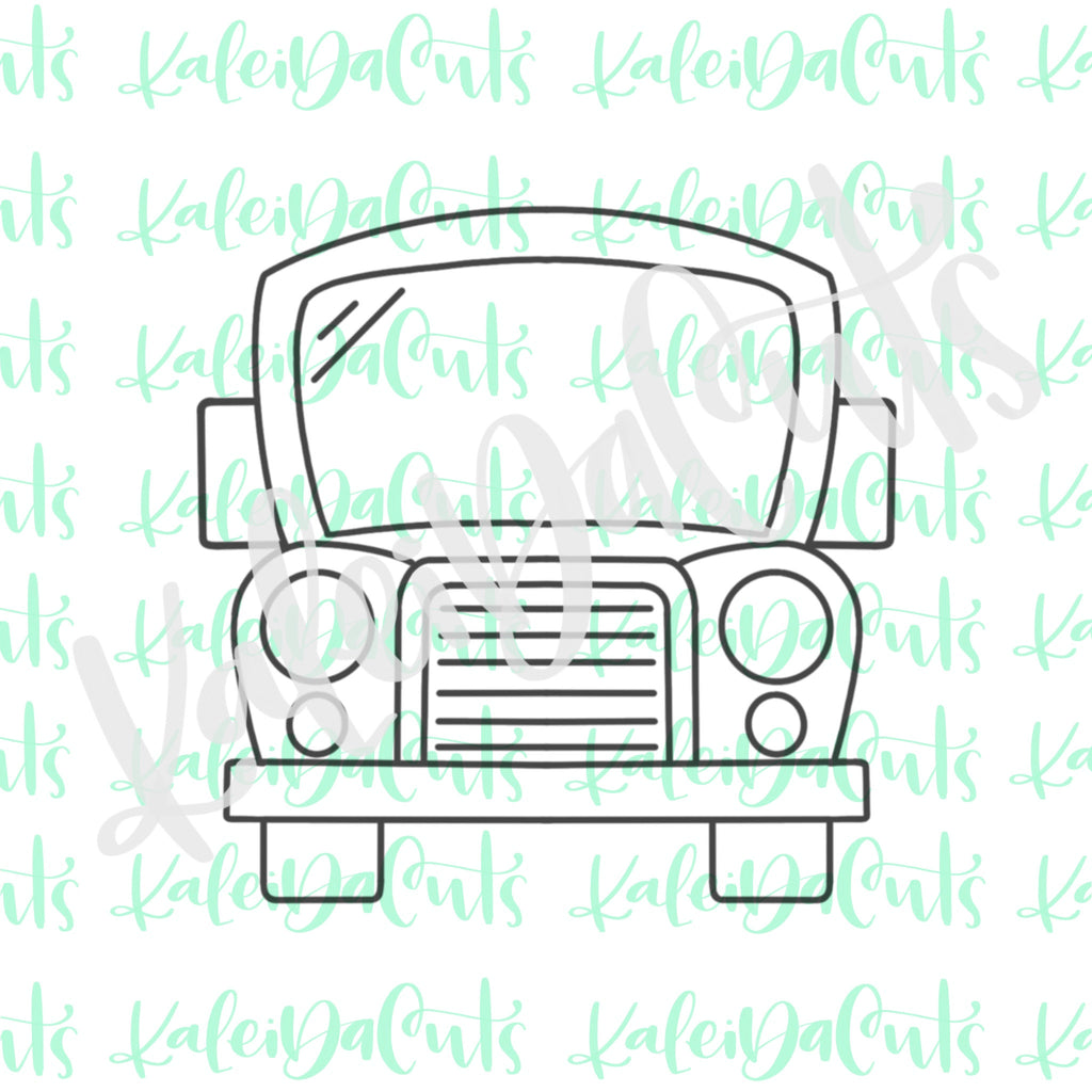 School Bus Front Cookie Cutter - KaleidaCuts