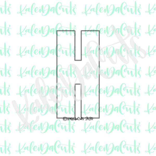 Tall Letter H Cookie Cutter - KaleidaCuts