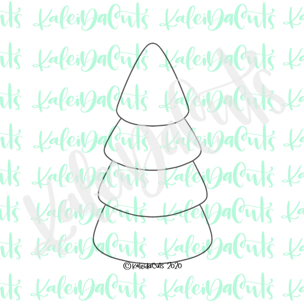 Minimalist Tree Cookie Cutter - KaleidaCuts