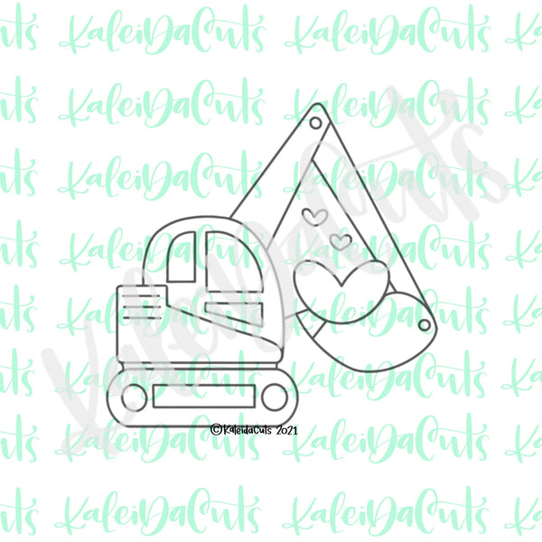 Excavator Cookie Cutter - KaleidaCuts