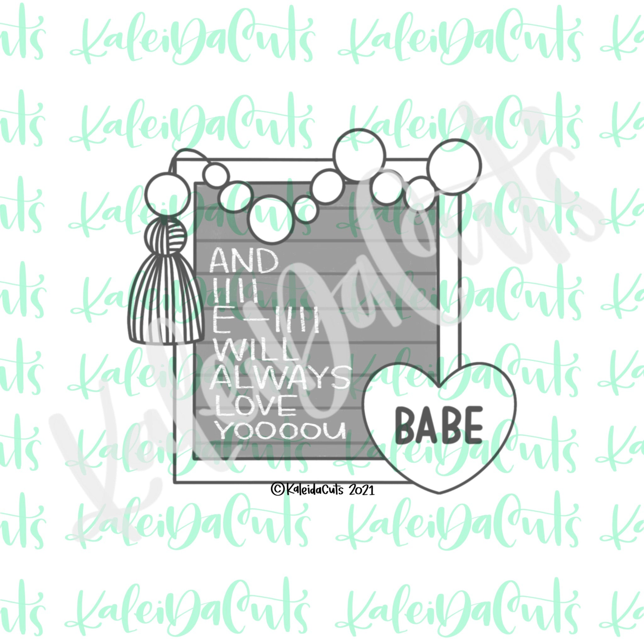 Message Board with Heart Cookie Cutter – KaleidaCuts