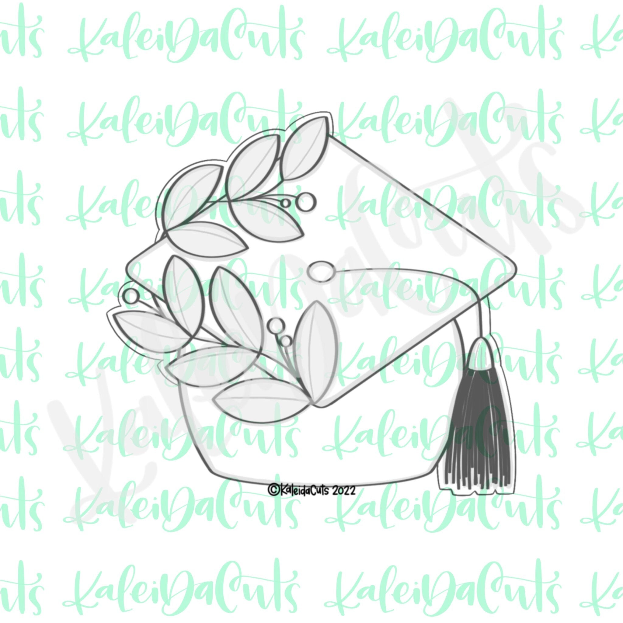 Grad Hat Greenery Cookie Cutter – KaleidaCuts