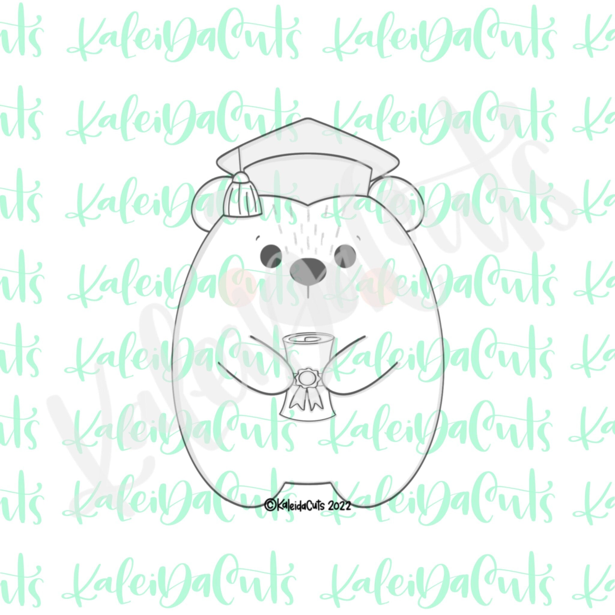 Chubby Grad Bear Cookie Cutter – KaleidaCuts