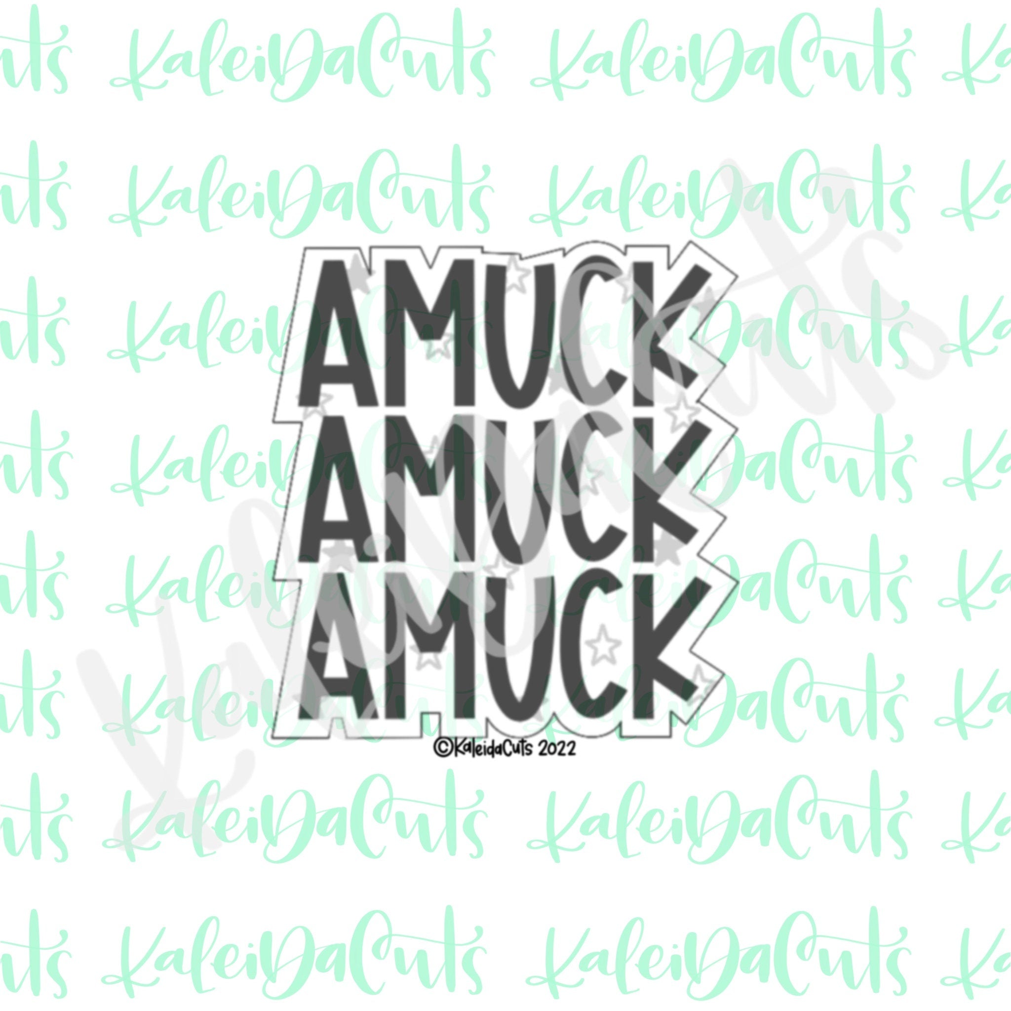 Amuck Font Cookie Cutter – KaleidaCuts