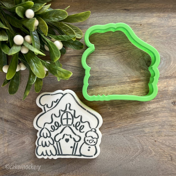 PYO Sweet Gingy House Cookie Cutter - KaleidaCuts