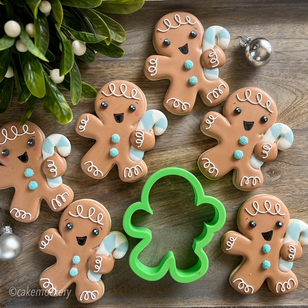 Gingy with Candy Cane Cookie Cutter - KaleidaCuts