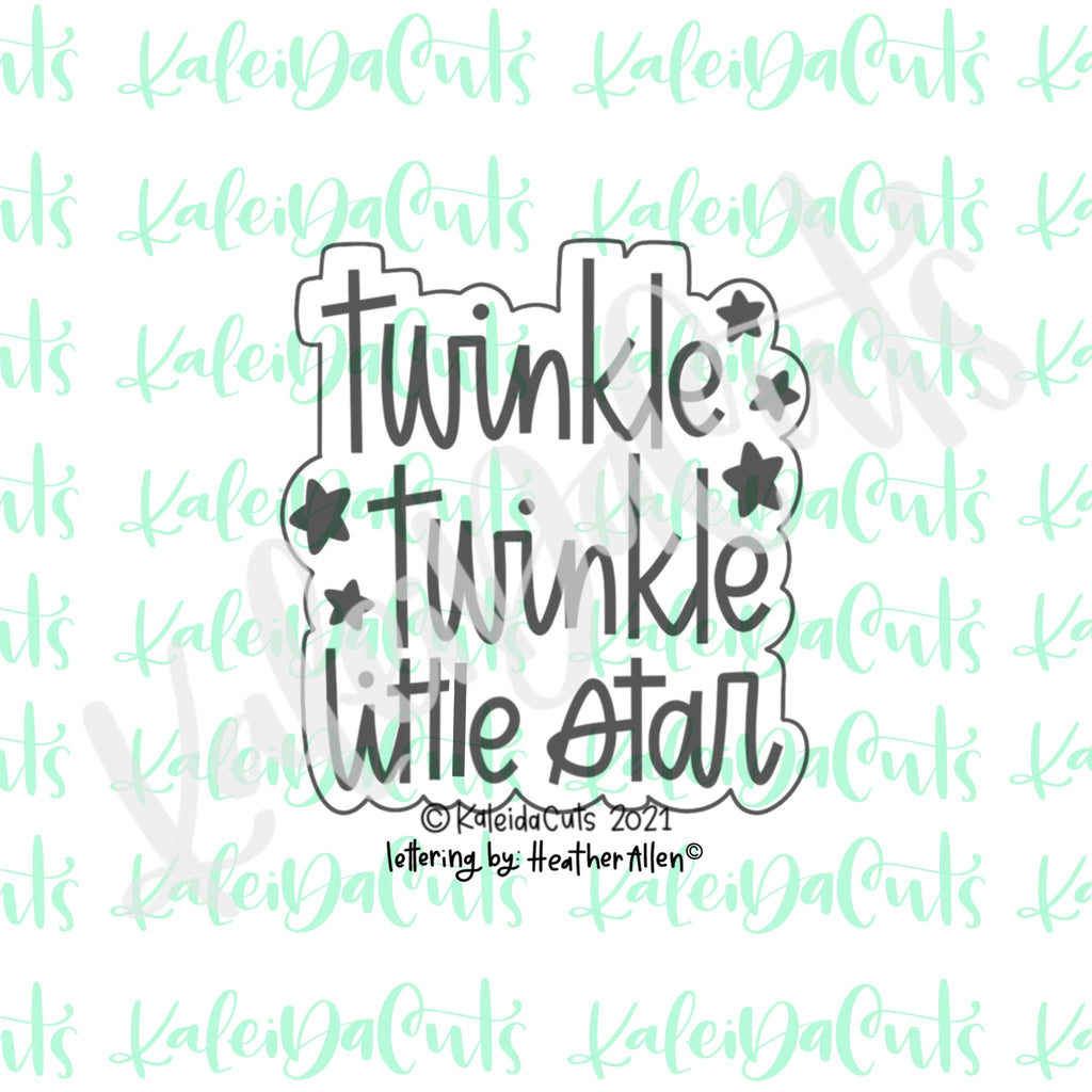 Twinkle Little Star Hand-Lettering Cookie Cutter - KaleidaCuts